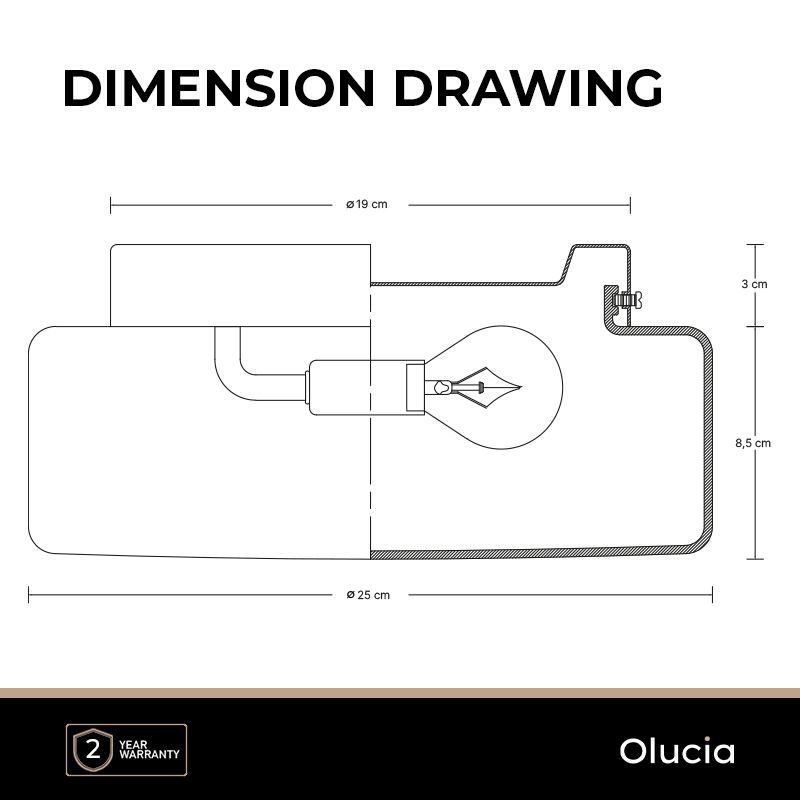 Design plafonnière amber, Byron | Lampgigant.nl