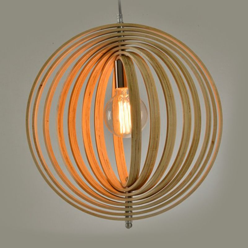 Landelijke hanglamp hout, Chislaine | Lampgigant.nl
