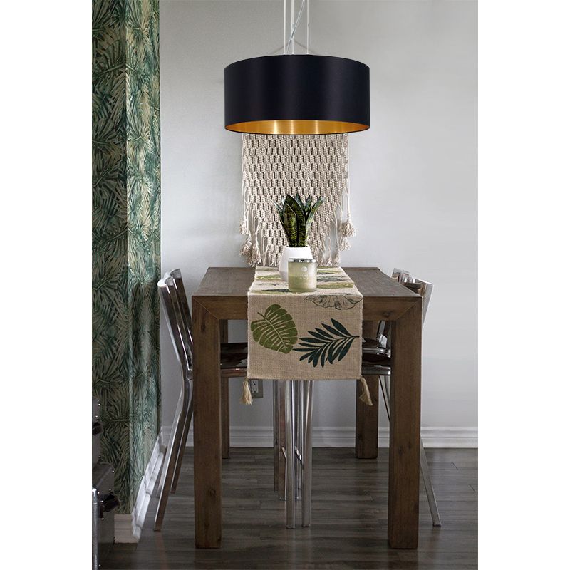 Gouden moderne hanglamp stof, Terme | Lampgigant.nl