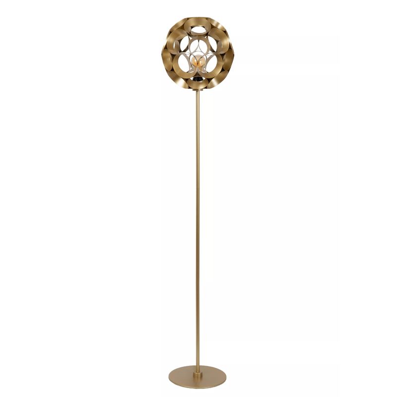 Gouden vloerlamp modern, Hannelore | Lampgigant.nl