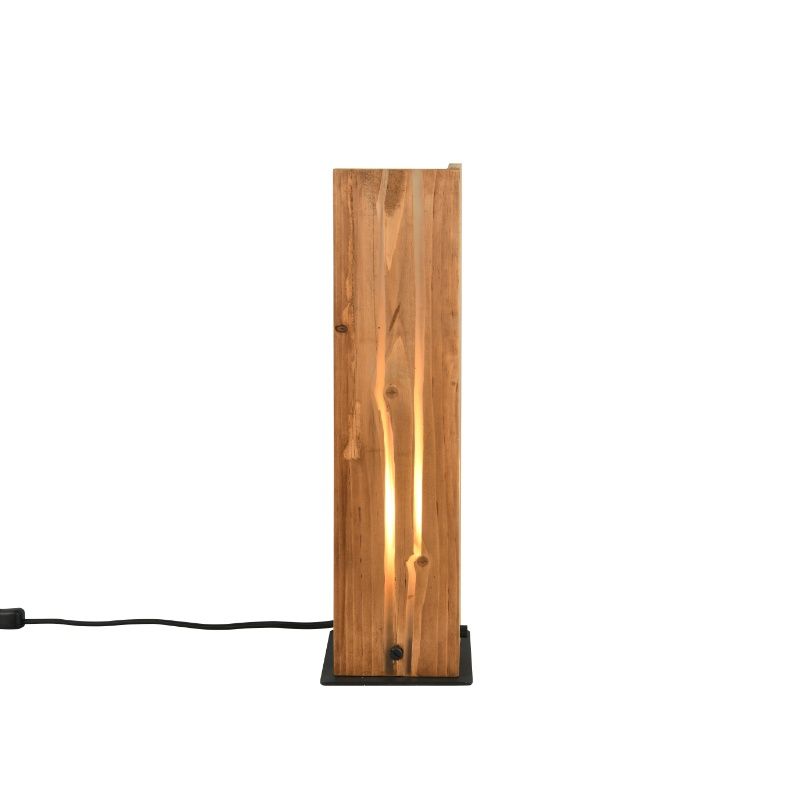 Landelijke tafellamp hout, Karijn, met schakelaar | Lampgigant.nl