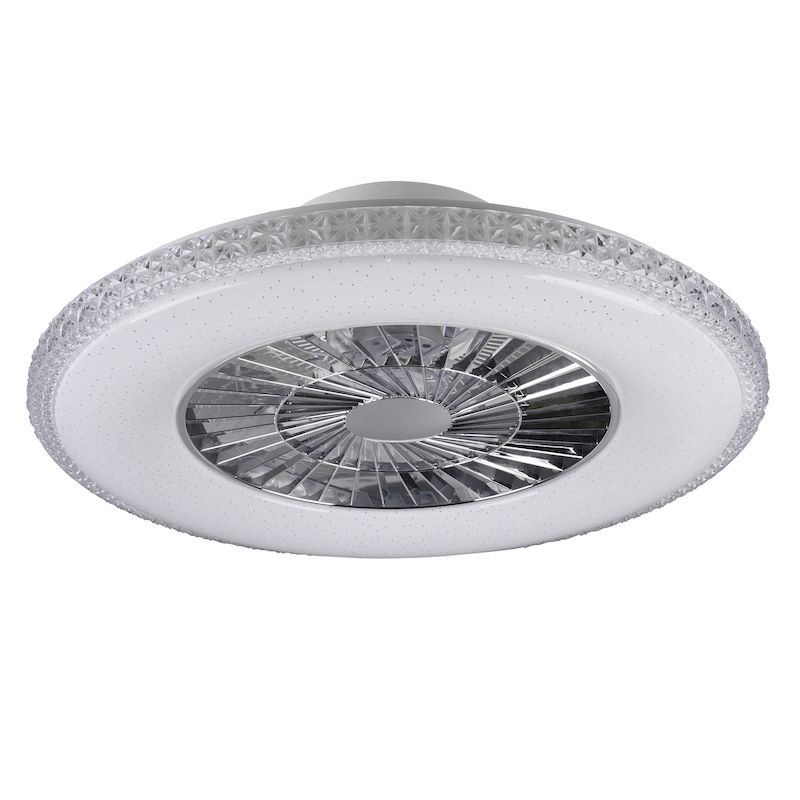 Chromen plafondventilator design, Damon, 40W, warm tot koud wit ...