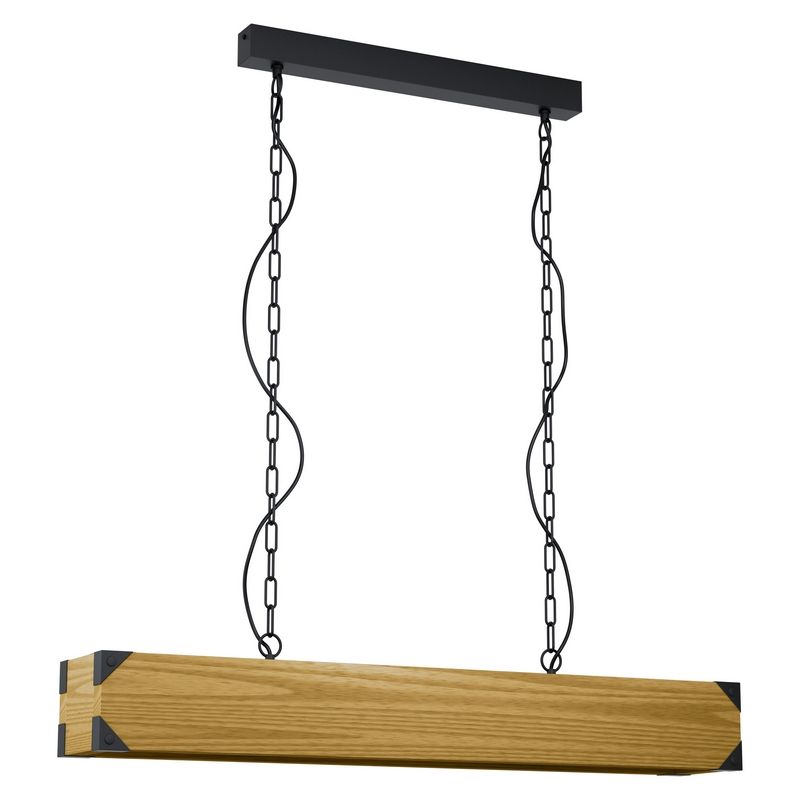 Landelijke houten balk hanglamp, Katrijn | Lampgigant.nl