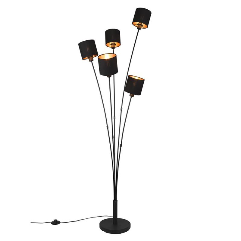Zwarte vloerlamp modern, Koge, met schakelaar | Lampgigant.nl