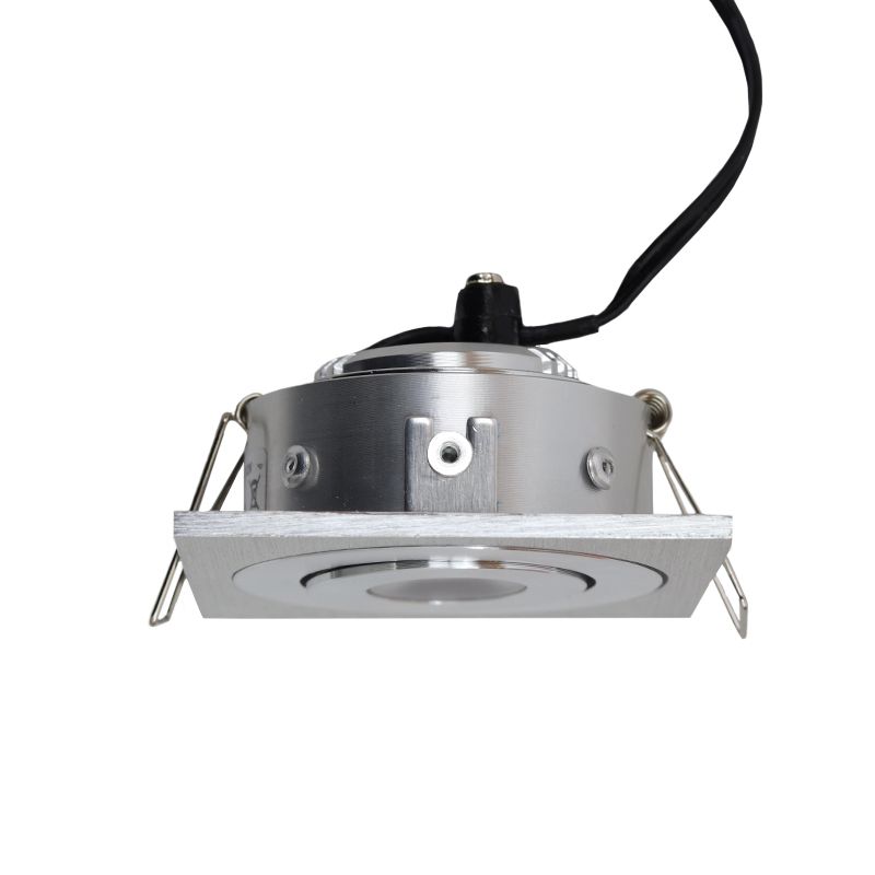 4 kantelbare veranda spots Rona vierkant, IP44, met aansluitset en ...