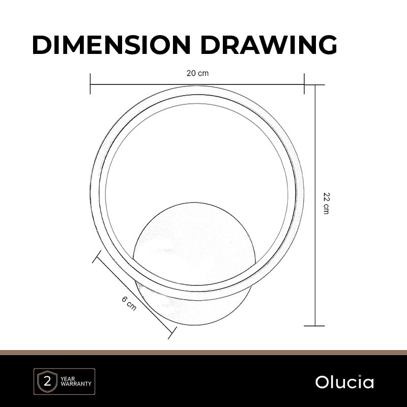 Zwarte wandlamp Clay, aluminium, rond, 12w, 2700K LED | Lampgigant.nl