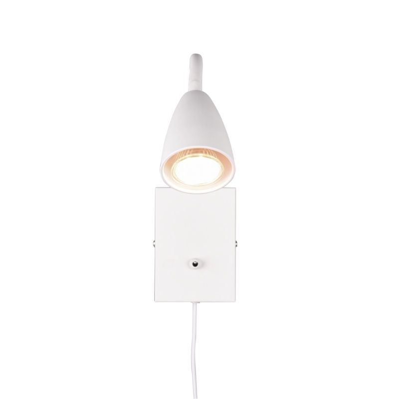 Witte wandlamp modern, Joanne, met schakelaar | Lampgigant.nl