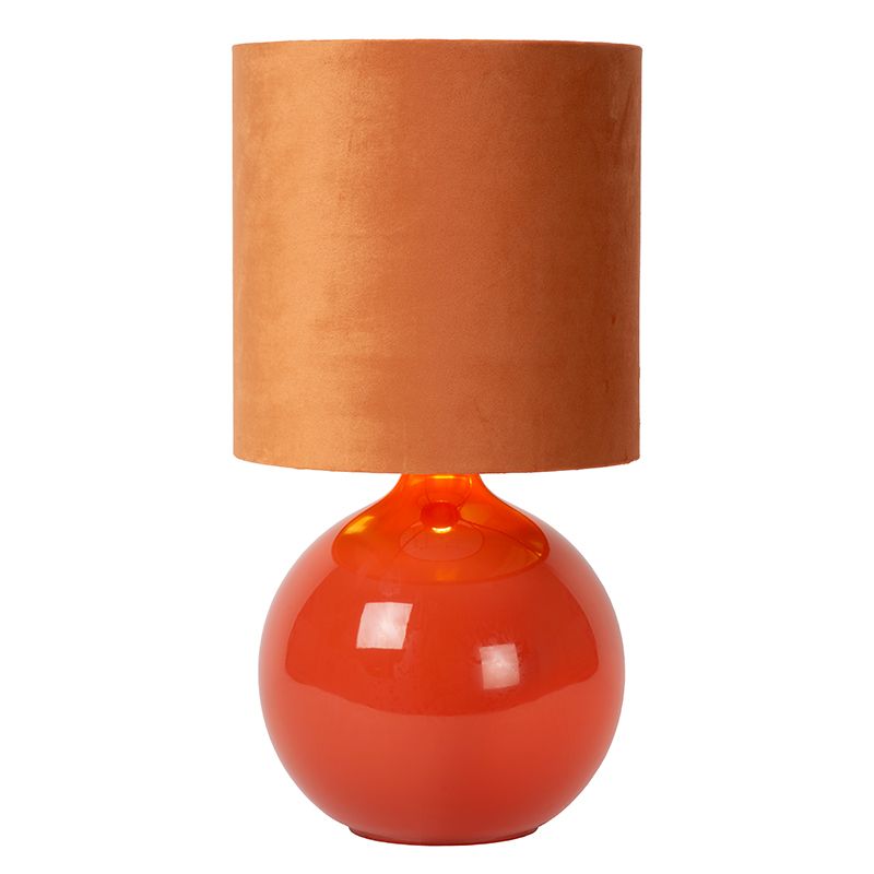 Oranje tafellamp retro, Esterad, met schakelaar | Lampgigant.nl