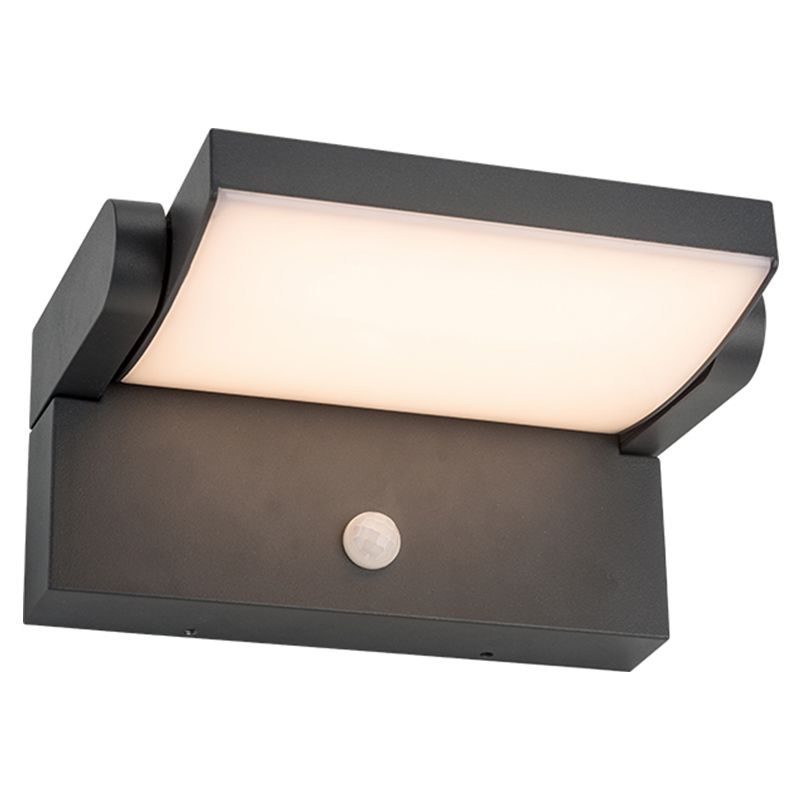 Moderne buiten wandlamp met bewegingssensor zwart, Alet, 12,5W, 3000K ...