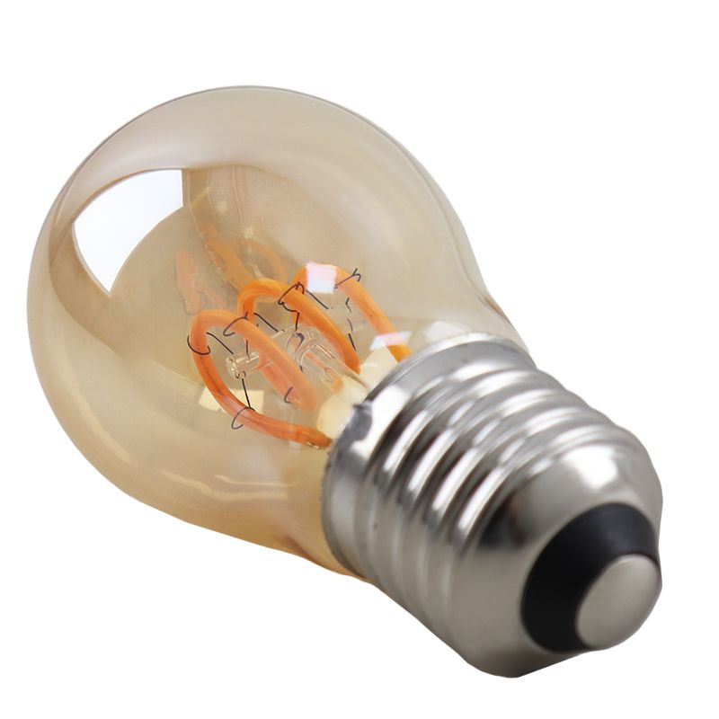 Dimbare Olucia E27 LED filament lamp Tuelo, amber, 4W, 2200K ...