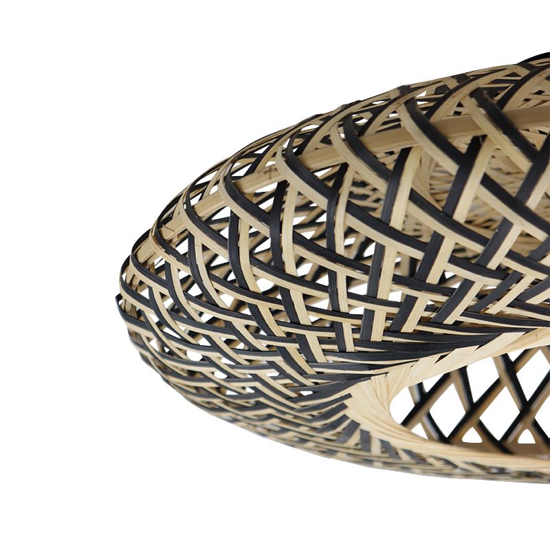 Rotan plafonnière bruin, Heimen | Lampgigant.nl