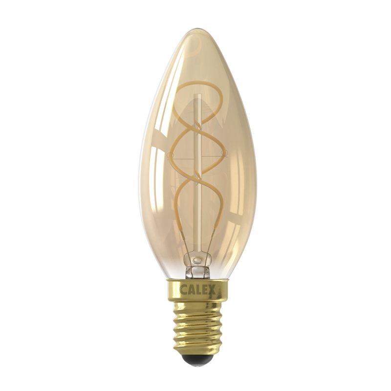 Dimbare Calex E14 LED kaarslamp amber, 2,5W, 2100K | Lampgigant.nl