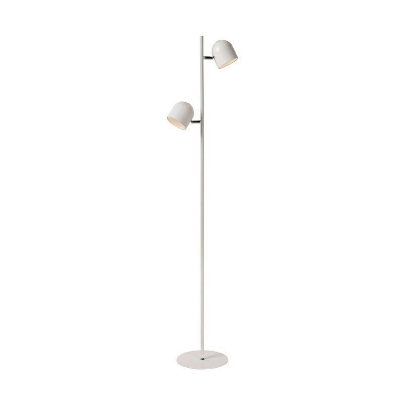 Witte vloerlamp modern, Skanska, 5W, 2700K LED, met touchdimmer ...