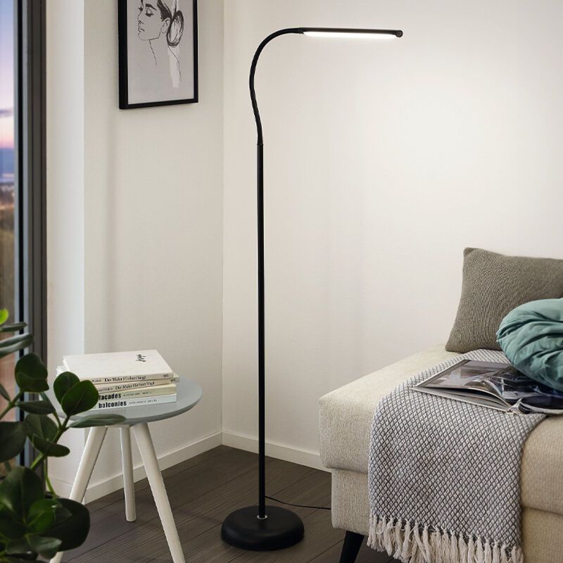 Zwarte moderne vloerlamp kunststof, Brennan, 5W, 4000K LED, met ...