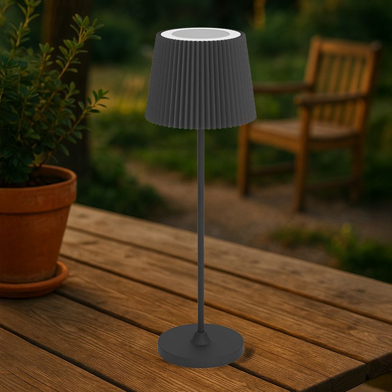 Zwarte moderne tafellamp stof, Latif, 2W, LED verstelbare lichtkleur ...