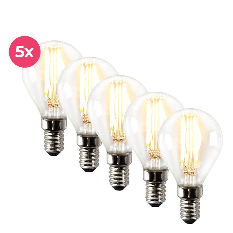 Dimbare E14 LED filament kogellamp Sorna, 3,5W, warm wit | Lampgigant.nl