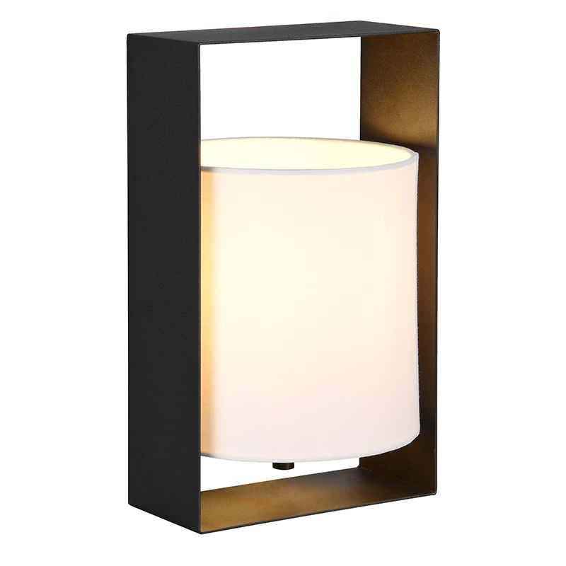 Zwarte tafellamp modern, Radhika, met schakelaar | Lampgigant.nl