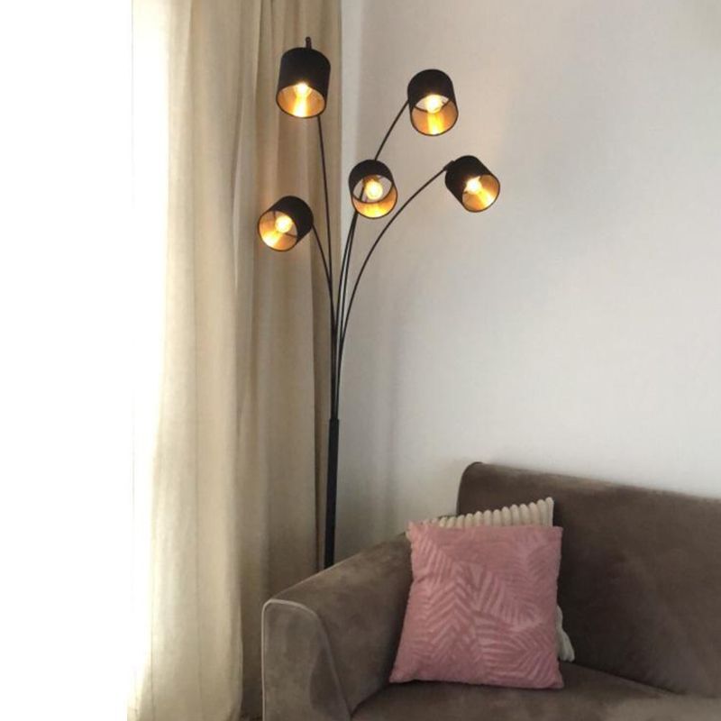 Zwarte vloerlamp modern, Koge, met schakelaar | Lampgigant.nl