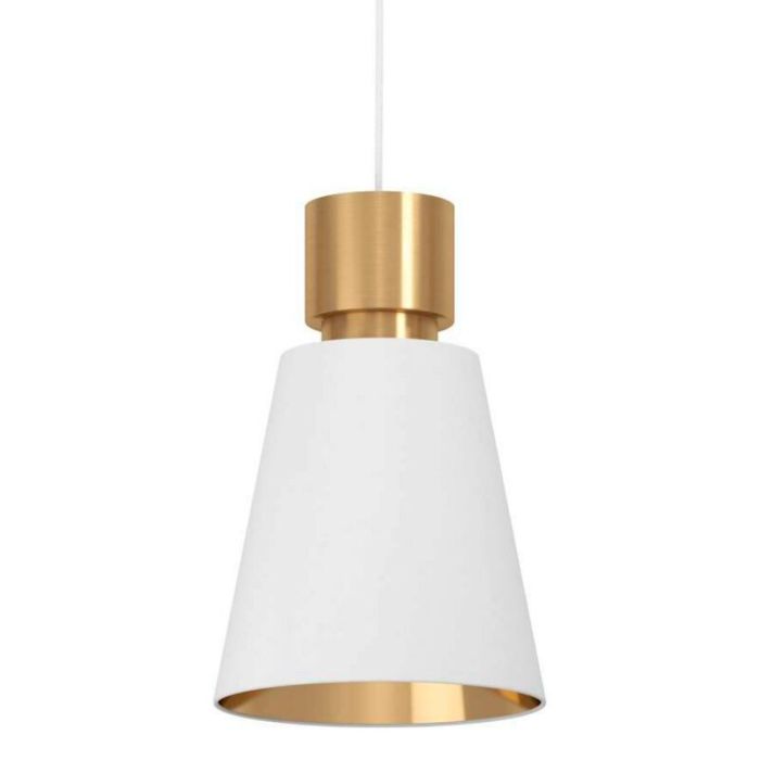 Gouden moderne hanglamp stof, Ymke | Lampgigant.nl