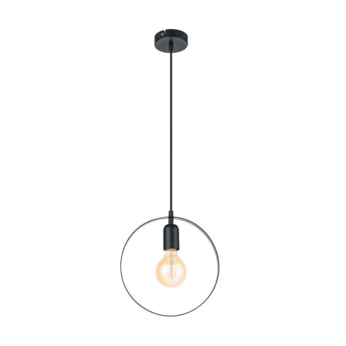 Zwarte retro hanglamp metaal, Aida | Lampgigant.nl